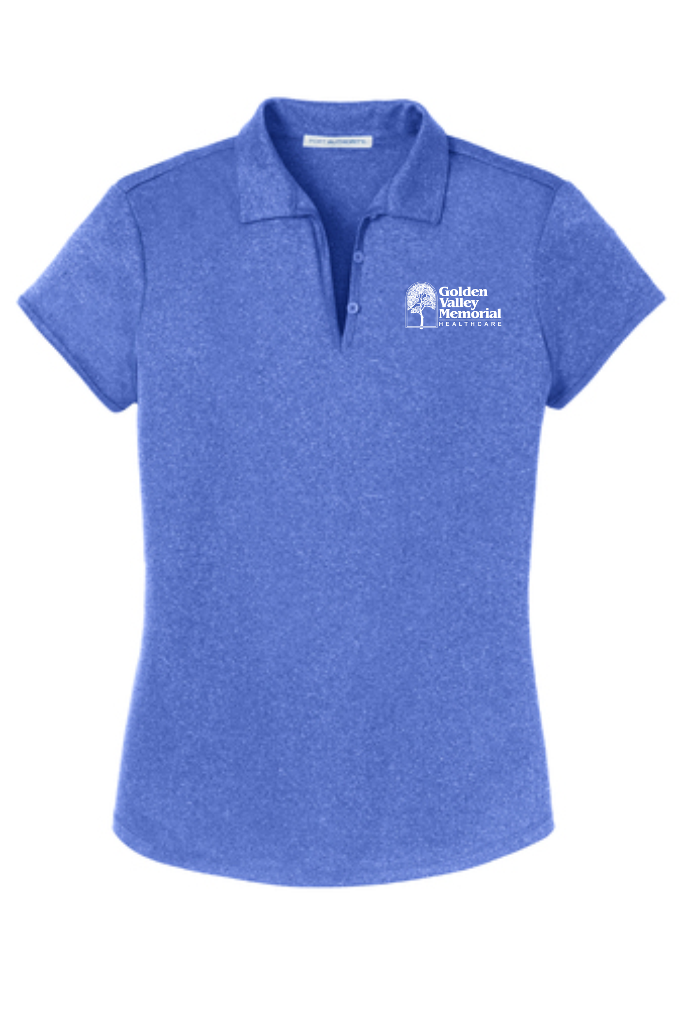 GVMH Short-Sleeve Women’s Heather Polo with Embroidered Logo – C ...